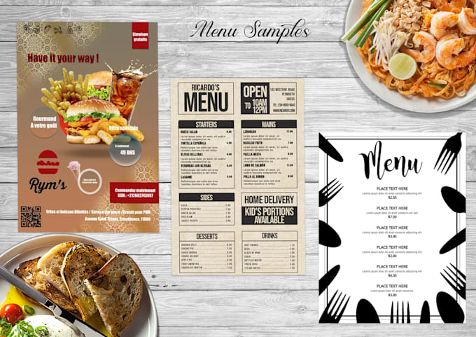 Design great restaurant menus and flyers within 4 hours by Rymbaizat ...