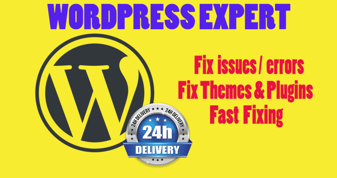 Fix any type of wordpress issues, errors or bugs by Skillscrush | Fiverr Fix any type of wordpress issues, errors or bugs by Skillscrush | Fiverr