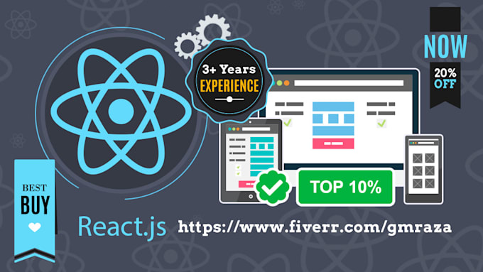 Develop react js spa and pwa for you by Gmraza | Fiverr