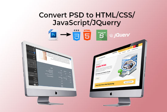 Convert psd, sketch file into html css and bootstrap stunning webpage ...