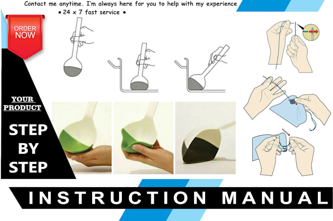 Design an instruction manual, step by step for your product by ...