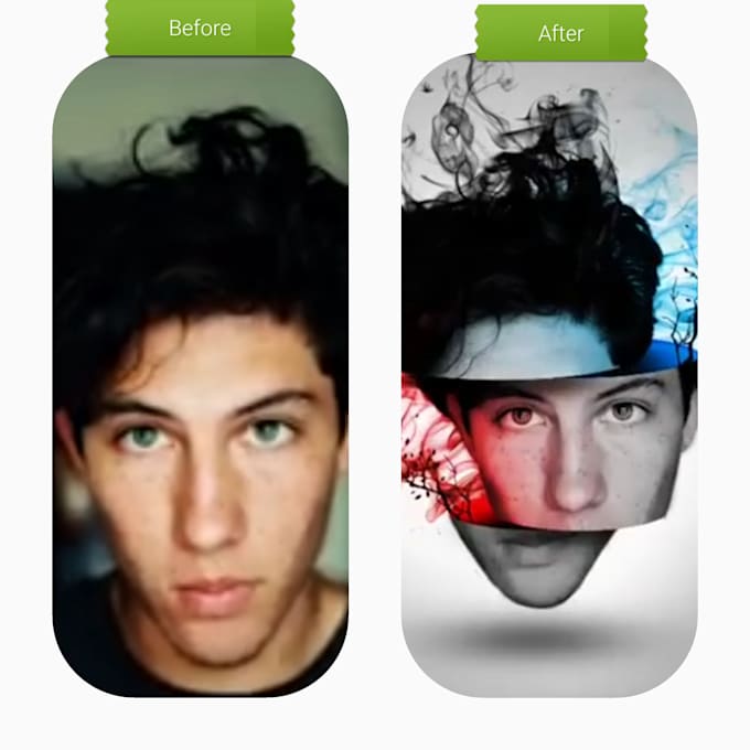 Edit sliced head effect 10 photos by Wazir1khan | Fiverr