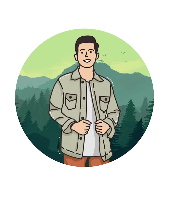 Draw a minimalist avatar profile for social media channels by Rojarafif ...