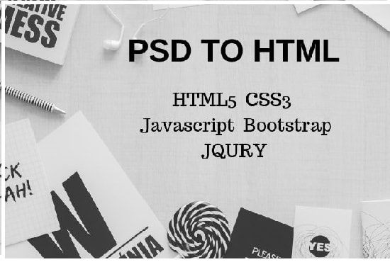 Develop a responsive website psd to html using bootstrap ,jquery,css javascript by Hina ...