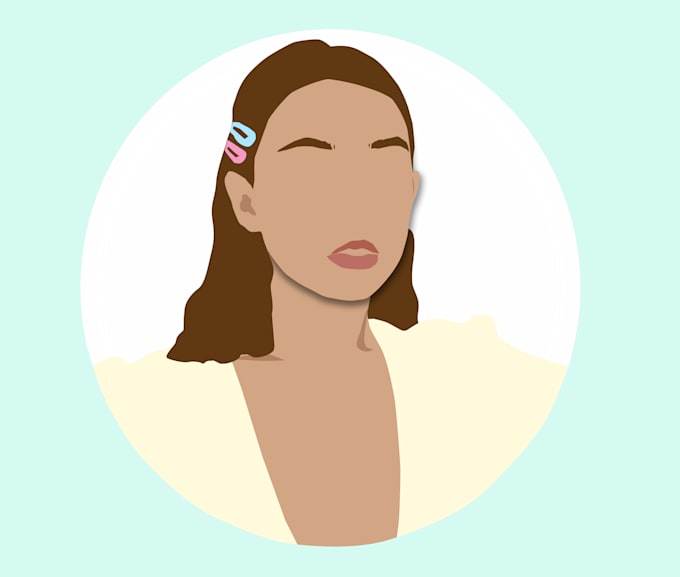 Design a minimalistic vector portrait by Hayleylbond | Fiverr