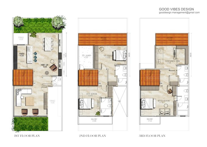 Do 2d floor plan bw or colour by Febrianto_ming | Fiverr