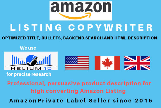 Write high converting amazon product listing title bullet html ... Write high converting amazon product listing title bullet html ...