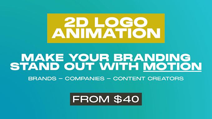 Animate your logo in 2d by Picturemover | Fiverr