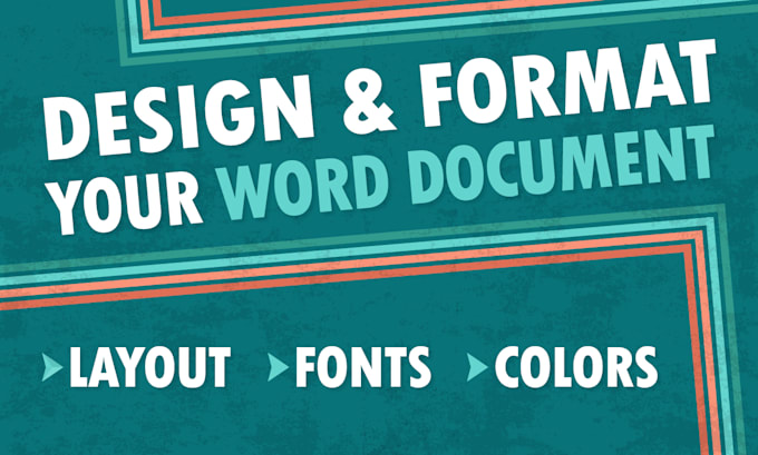 Design and format your microsoft word document by Tperegoy1 | Fiverr