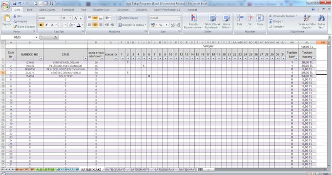 Give you stock tracking excel program by Burcu84 | Fiverr