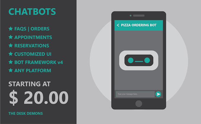 Create a bot for your desired messaging platform by Thedeskdemons | Fiverr