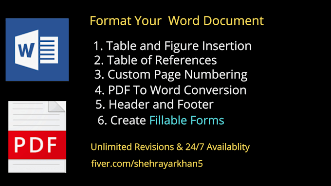 Edit and format ms word documents with fillable forms by Shehrayarkhan5 ...