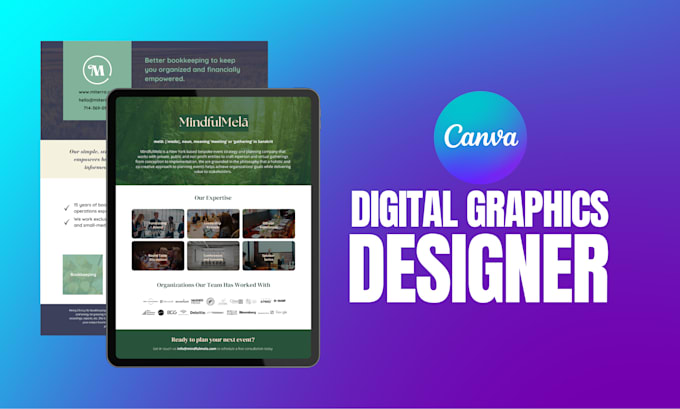 Be your canva digital graphics designer by Aktor_pro | Fiverr