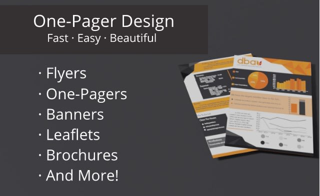 Design a professional one pager or flyer by Katcollins1 | Fiverr