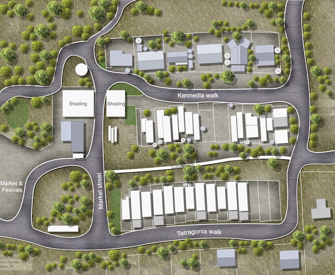 Draw site plan and render with in details by Oliviaava992 | Fiverr