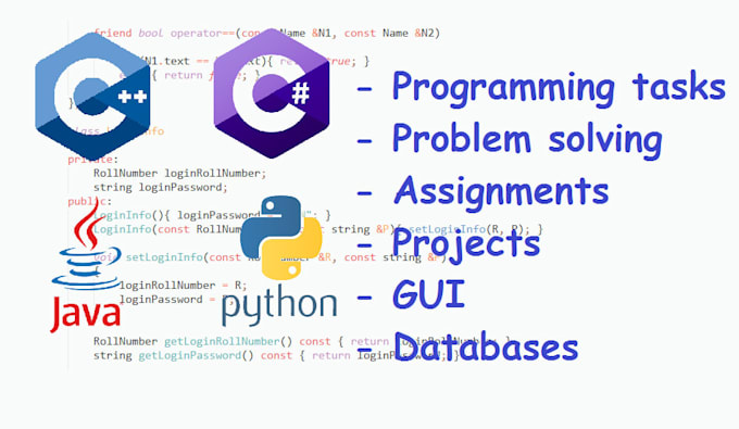 Do cplusplus, csharp, java, python project or assignments by Sasrizavi ...