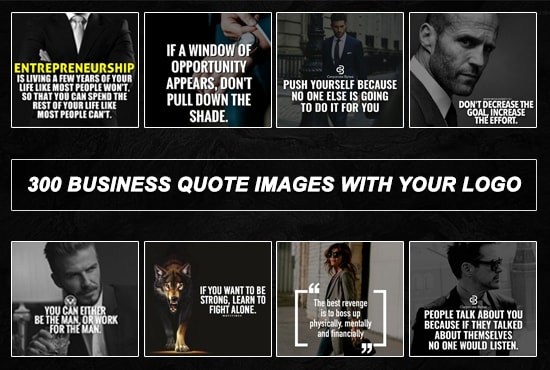 Design 300 business quote images with your logo by Ak47designs | Fiverr