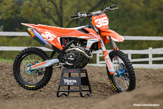 Design a professional motocross, motorcycle graphics by Anatoc | Fiverr