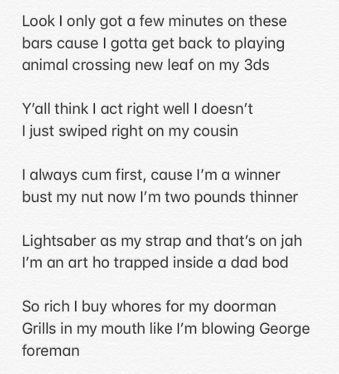 Write the worst lyrics you could ever dream of by Ccoxon24 | Fiverr