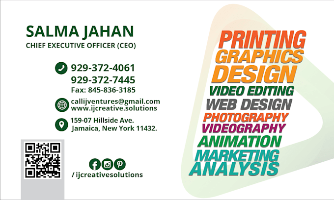 Design, print and deliver premium business cards by Ijcreative | Fiverr