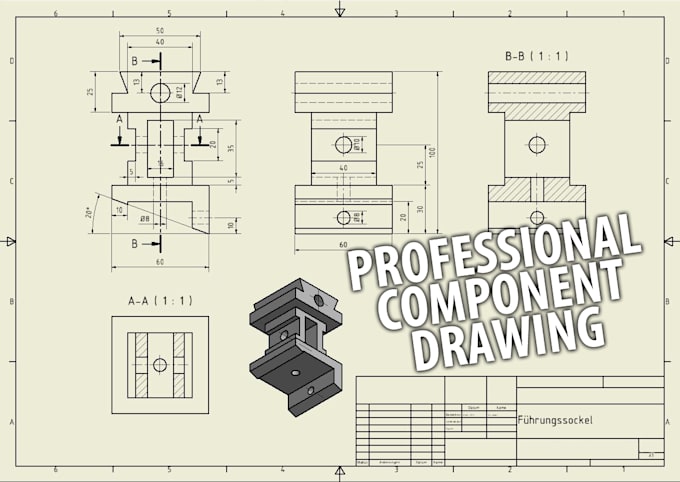 Create a professional 3d component drawing by Nannnnnes | Fiverr