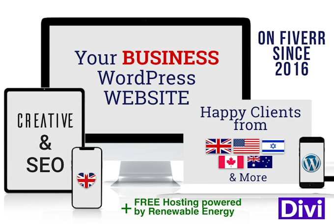 Design a business wordpress website that works for you by Ingaland | Fiverr