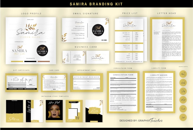 Design a complete signature branding and social media kit by Graphix ...