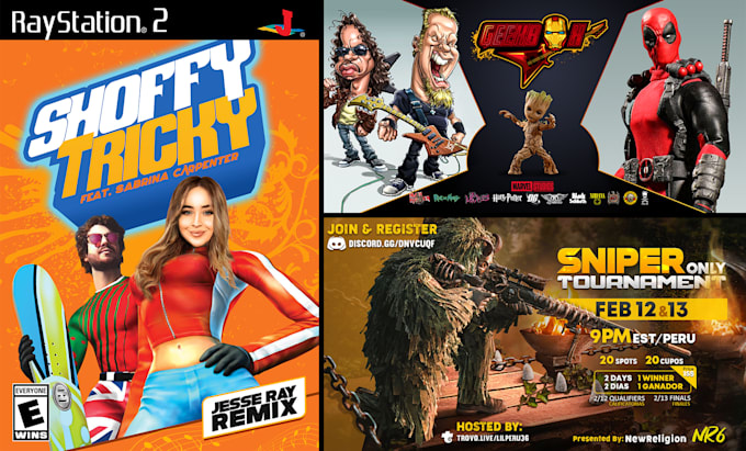 Design your game cover poster banner and headers by Ahmedshakoor | Fiverr