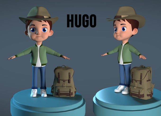 Create cool 3d character models with textures by Sundusshuja | Fiverr