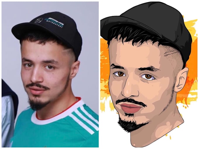 Draw your portrait into hd cartoon face by Khalilberbache1 | Fiverr