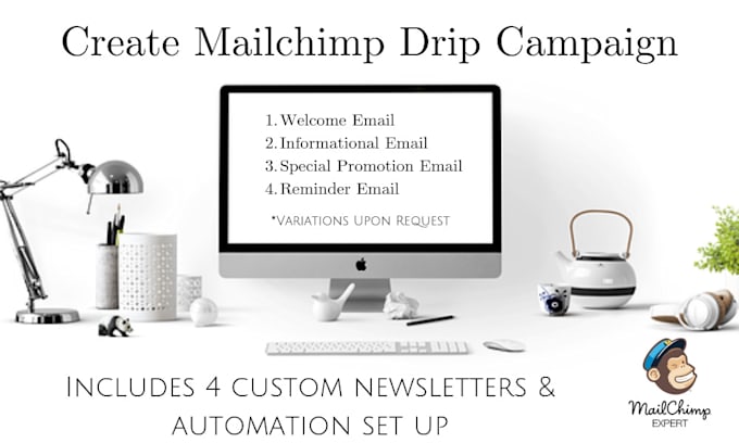 Set up mailchimp drip campaign automation and newsletters by ...