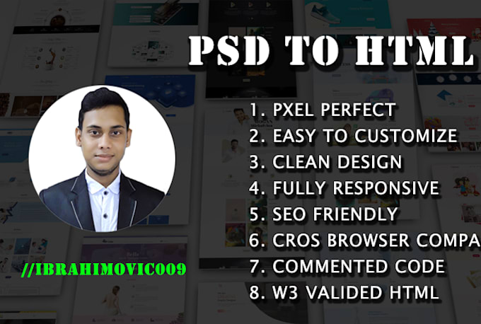Convert psd to html responsive use bootstrap4 by Ibrahimovic009 | Fiverr Convert psd to html responsive use bootstrap4 by Ibrahimovic009 | Fiverr