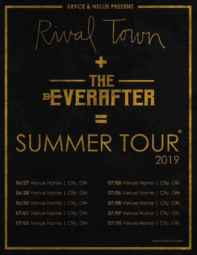 Design a gig or tour poster for your rock band by Dannyrobes | Fiverr