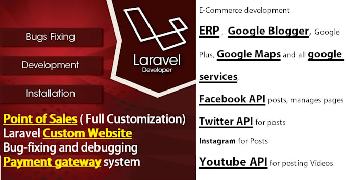 Fix,bugs,develop,install your laravel,php website by Muzammal143_ | Fiverr