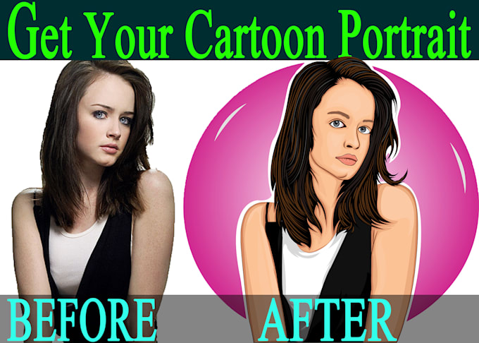 Draw realistic cartoon portraits in illustrator by Kalzwije | Fiverr