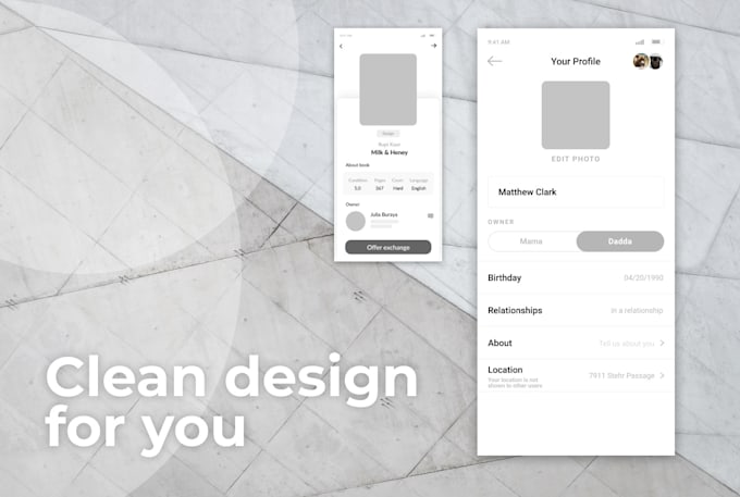 Create clean mobile and web design for you by Juliaburaya | Fiverr