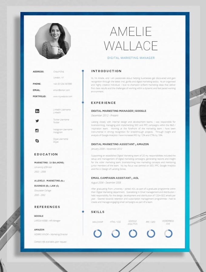 Design a professional and smart cv for you by Ghayas9889 | Fiverr