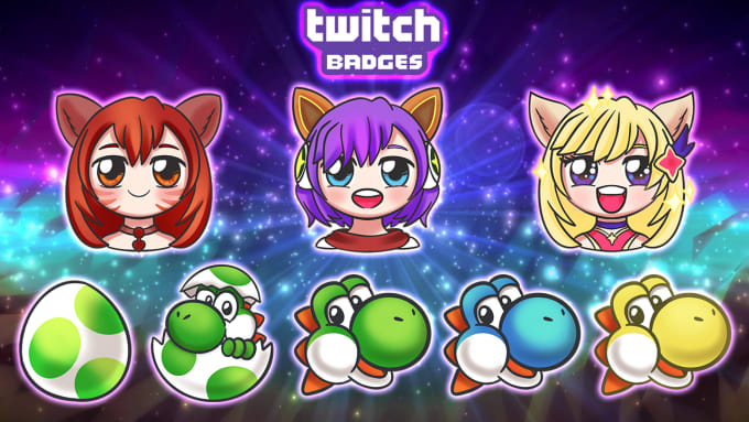 Create twitch subscriber badges for your channel by Cricaart | Fiverr Create twitch subscriber badges for your channel by Cricaart | Fiverr