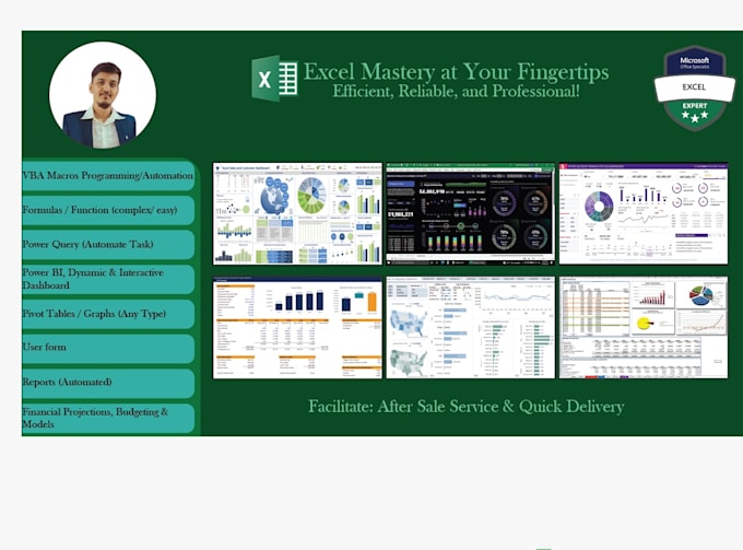 Design professional excel dashboards, reports, and custom spreadsheets by Mr_hozefa | Fiverr