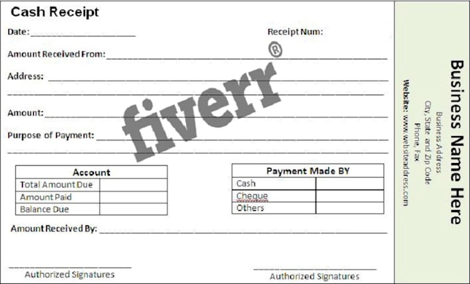 Design your form, invoice, or receipt as you need by Renehuff | Fiverr