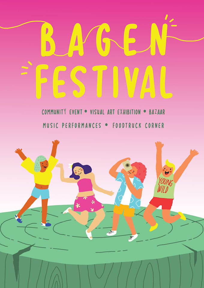 Design a custom modern flat illustration poster or flyer by Djodiart ...