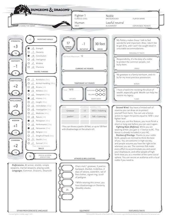 Make you a dnd character sheet and or backstory by Poetry4everyone | Fiverr