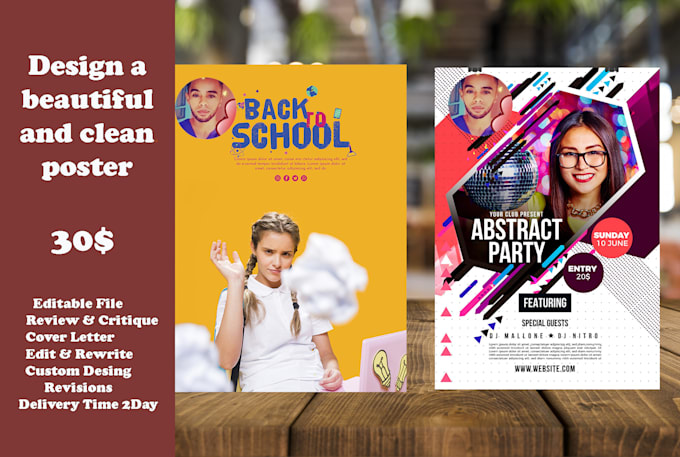 Design a beautiful and clean poster by Jeefren | Fiverr