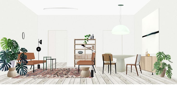 Design a 3d interior collage by Natkaravay | Fiverr