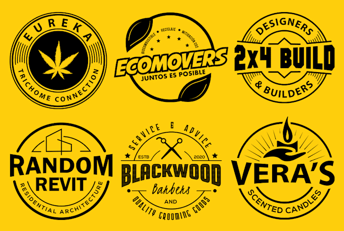 Design a minimalist round logo, badge, sticker or label by Eera_studio ...