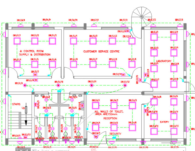 Create electrical building service design using autocad by Ikeattah ...