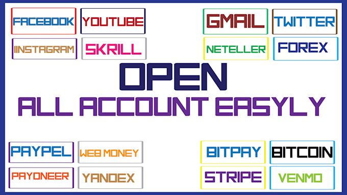 Help open new account by Bestlogobd | Fiverr