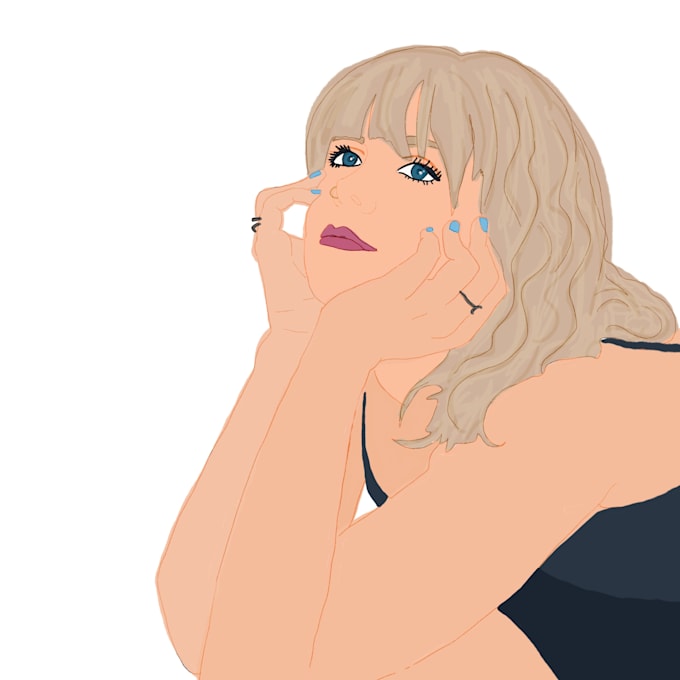 Make a custom digital illustrated portrait by Toriarainey363 | Fiverr