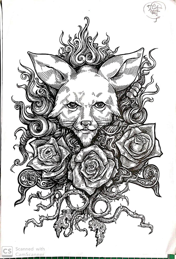 Draw a great ink sketch and illustration, pencil painting , pencil art ...