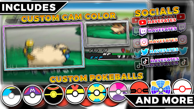 Design a pokemon stream overlay by Have2fate | Fiverr